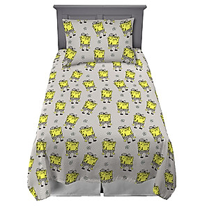Franco Spongebob Squarepants Bedding Super Soft Microfiber Twin XL Sheet Set, (Official Licensed Nickelodeon Product)