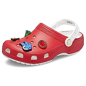 Crocs Sonic The Hedgehog Classic Clogs, Kids and Toddler Shoes, Red, 5 US Unisex Big