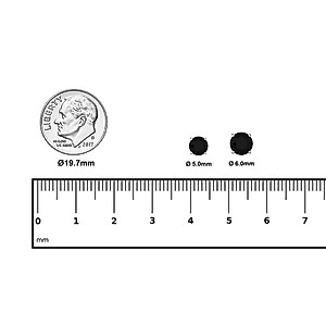 ALEVIRA Black Cubic Zirconia Stud Earrings - 1.0 TCW Round Cut Stone in 14K White Gold - Faux Black Diamond Stud CZ