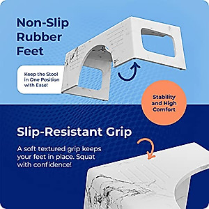 Squatty Potty Carrara Marble Toilet Stool, Gray, 1 Count