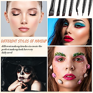 7 Pieces Eyeliner Brushes Set, Gel Liquid Eyeliner, Slanted Eyebrow Brushes, Fine Bent Eyeliner Brush, Eyeshadow Brush Set for Precise Make Up Application