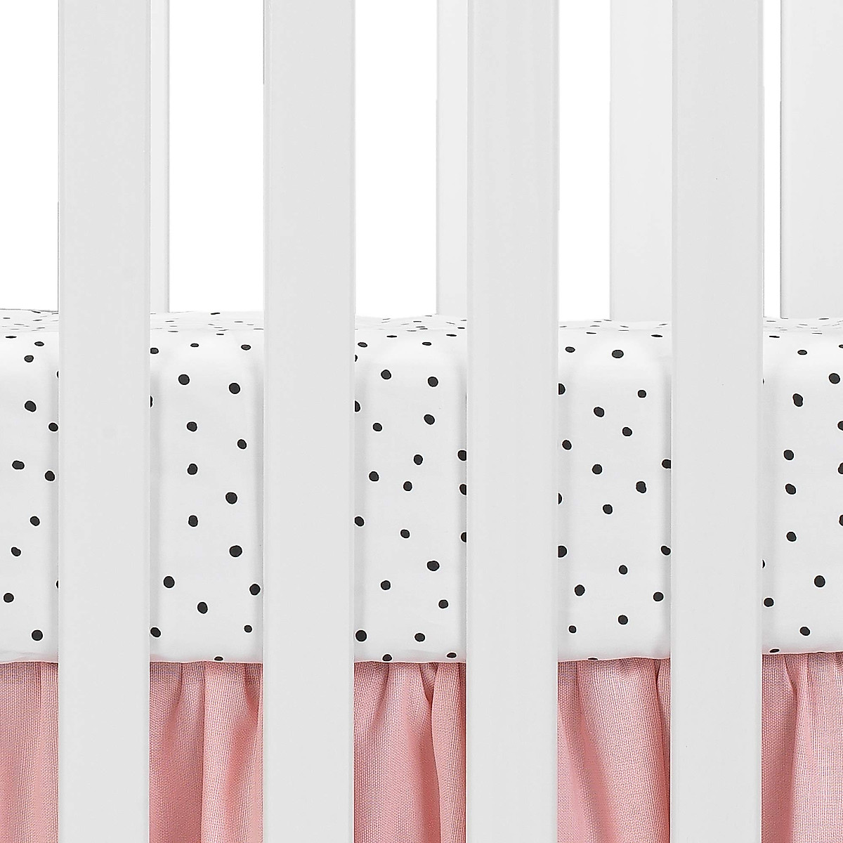 Lambs & Ivy Signature Heart to Heart 4-Piece Crib Bedding Set - Pink, Gray