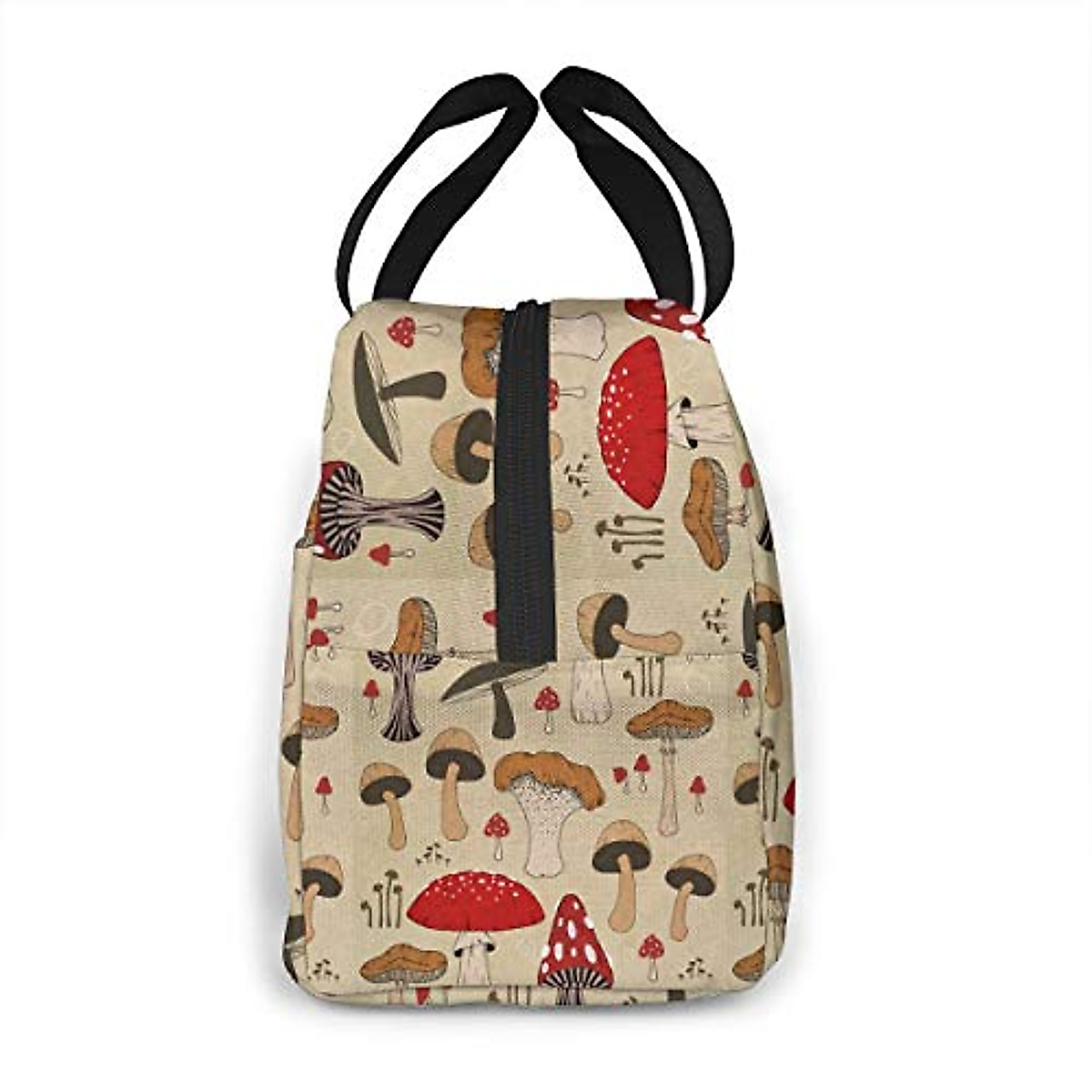 The Various Mushroom Art Lunch Bag For Women Girls Kids Insulated Picnic Pouch Thermal Cooler Tote Bento Large Meal Prep Cute Bag Big Leakproof Soft Bags For Lunch Box, Camping, Travel, Fishing