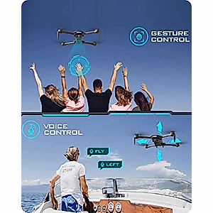 DEERC D60 Drones with Camera for Adults, Kids, FPV 1080P HD Video, Long Battery Life, Gravity Sensor, Foldable, Hobby RC Quadcopter, Suitable as Gifts for Boys, Girls, Beginner Adults, 1 Piece, Black