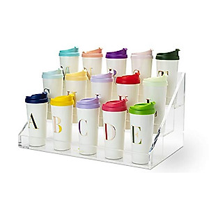 Kate Spade New York Initial Insulated Thermal Mug, 16 Ounce Travel Tumbler, M (Blue)