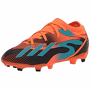 adidas X SPEEDPORTAL Messi.3 Firm Ground Soccer Shoe, Team Solar Orange/Mint Rush/Black, 5.5 US Unisex Big Kid