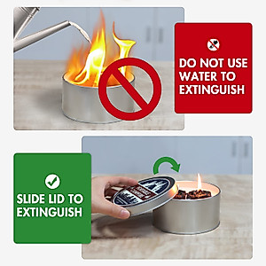 MCleanPin Tabletop Fire Pit for S’Mores,Portable Campfire in A Can,Camping Candles,Mini,Emergcy Heater for Outdoor,3-5 Hours Bonfire Burn Time,No Wood No Embers for Camping Food and Home Indoor