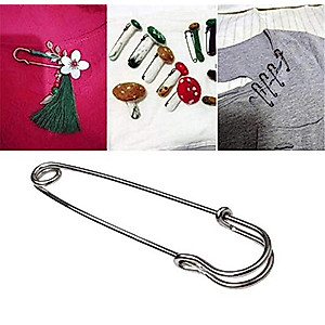 ReachTop Pack of 30 Large Safety Pins, 2.76" Heavy Duty Blanket Pins Bulk Steel Spring Lock Pins Fasteners for Blankets Crafts Skirts Kilts Brooch Making