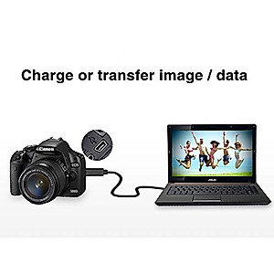 Sqrmekoko USB Interface Charging Data Transfer Cable Compatible with Canon PowerShot Digital Cameras & Camcorders (Black)