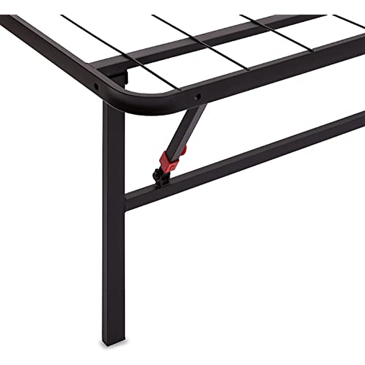 Amazon Basics Foldable Metal Platform Bed Frame with Tool Free Setup, 14 Inches High, Full, Black