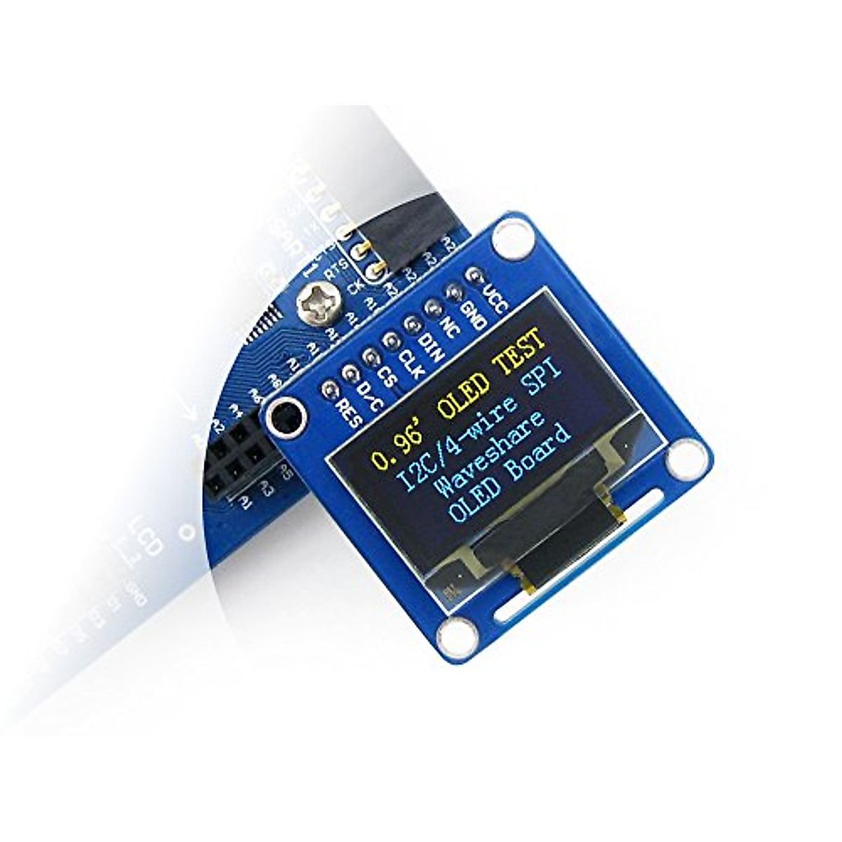 waveshare 0.96inch OLED (B) SPI/I2C Interfaces Straight/Vertical Pinheader for Hardware Platforms Such as Raspberry Pi/Jetson Nano/STM32