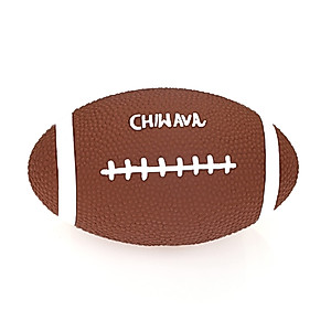 CHIWAVA 2 Pack 6" Squeaky Latex Dog Toy Balls Football Rugbys Fetch Interactive Toy for Medium Large Dogs