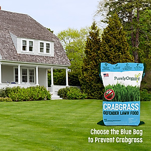 Purely Organic Products Crabgrass Defender Lawn Food 10-0-2, 15 LB, Covers 3000 Sq Ft