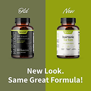 Hair Growth Supplement for Men - Grow Hair, Stop Hair Loss & Regrow Hair, Beard Growth, Skin and Nail Vitamin - Mens Hair Regrowth with Biotin for Men, Kelp, Bamboo & More (60 Capsules)