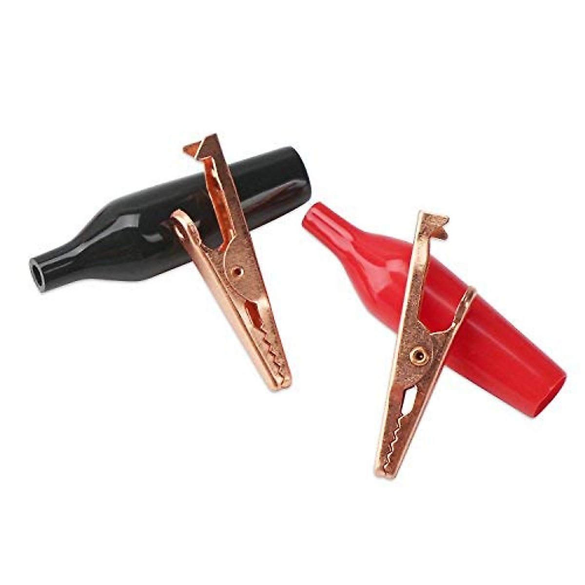 Alligator Clips, DROK 20pcs Insulated Electrical Test Kit 1.77"/45mm 10A Pure Copper Alligator Clip Crocodile Clamps Jumper Helper with Protective Insulation Cover