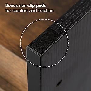 HOOBRO Step Stool for Kids, Two Step Toddler's Stool, Kids Potty Training Stool with Handles, Non-Slip Pads for Safety, Easy to Move, for Sink, Bathroom, Bedroom, Rustic Brown BF01JD01G1