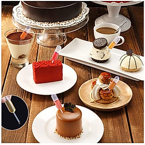 120Pcs 4ml Cupcake Pipettes, Dessert Pipettes Cupcake Strawberry Infuser Tubes Pipette Baking Shot Tubes for Liquor Strawberry Cupcake Injector Tube Shots for Alcohol Infused Tubes Mini Pipettes