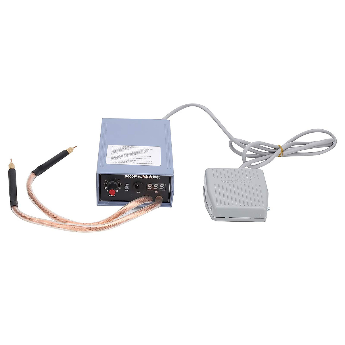 Junlucki Mini Spot Welder, 5000W Spot Welding Machine DIY Portable Adjustable Spot Welder Pen with Foot Switch Battery Spot Welder Spot Welding Equipment for 0.2MM Nickel Strip 18650 Battery(US)