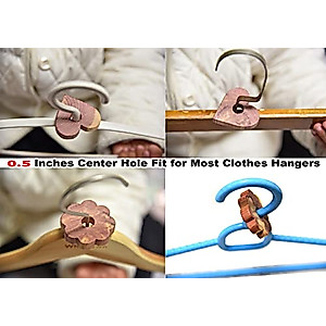 Wahdawn Aromatic Red Cedar Blocks for Clothes Storage, Fresh Scent Cedar Rings and Big Hearts for Closets and Drawers, Natural Car Air Freshener Shoes Odor Remover [40]