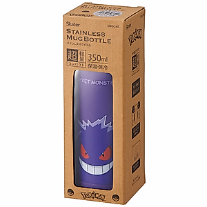 Skater SMBC4B-A Stainless Steel Mug Bottle, Pokemon Genger, 11.8 fl oz (350 ml), Water Bottle