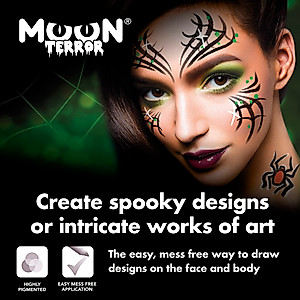 Halloween Face Paint Stick Body Crayon by Moon Terror, SFX Make up - Blood Red - Special Effects Make up - 0.12oz