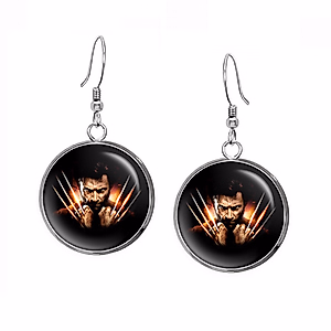 Wearable Treasures The Wolverine Necklace, Logan X-Men Earrings, Professor X Xavier, Avengers Pendant, Superhero Earrings Gifts Gift, Geek Geeky Present Presents