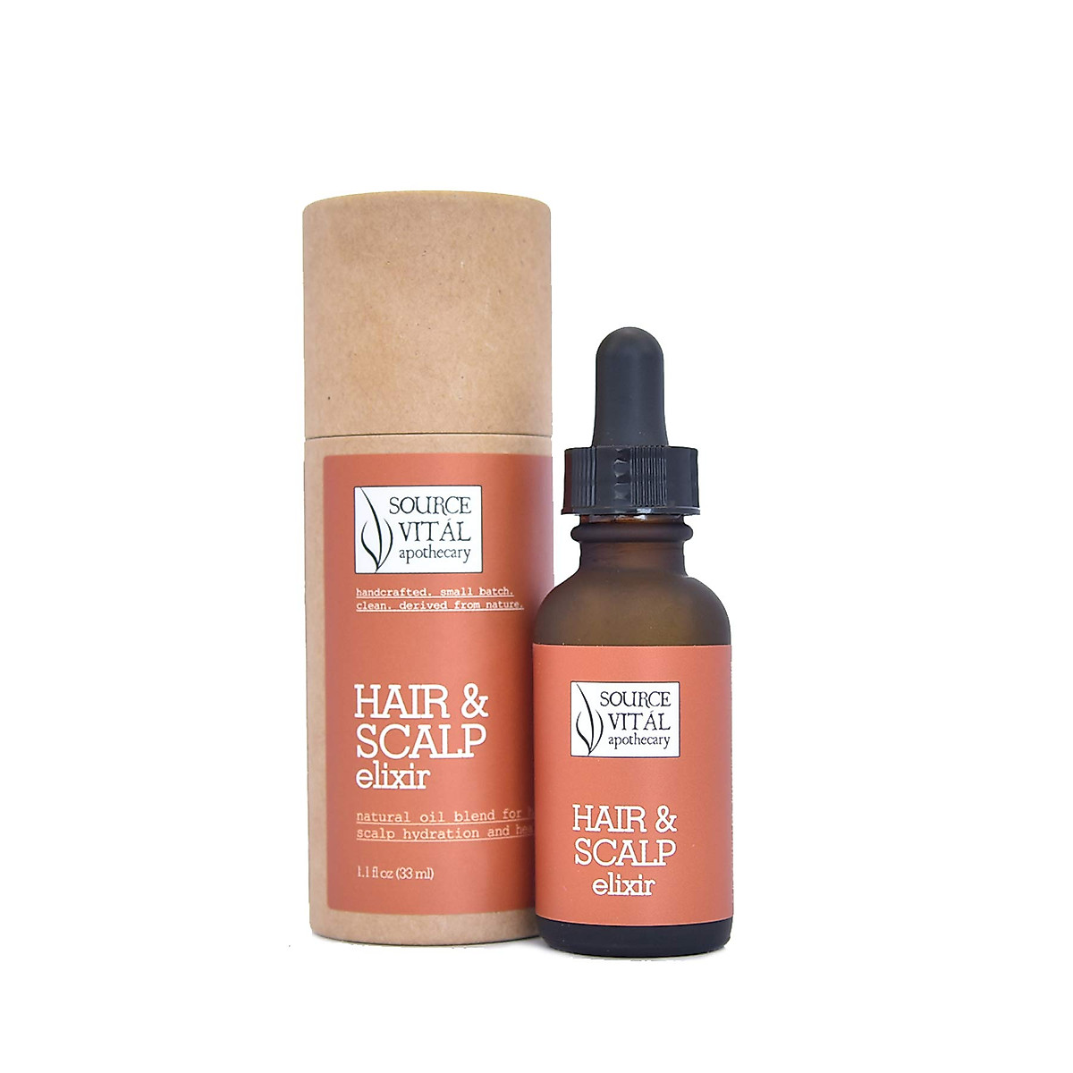 Hair & Scalp Elixir by Source Vitál Apothecary | Scalp Hydration for Healthy Hair Follicles | Handcrafted with Organic Botanicals | 100% Vegan |1.1 fl oz