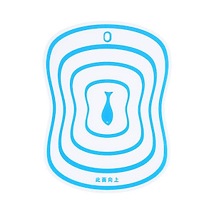 BYBYCD Transparent Plastic Cutting Board Chopping Board Non-slip Hangable Cutting Plate Kitchen Tools Kitchen Accessories(L,blue)