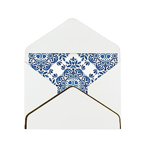 Portuguese ceramic ​tile Thank You Cards With Envelopes, Blank Greeting Note Cards With Envelopes Blank Inside, Funny Birthday Cards For Women Men, Thank You Card For Wedding Business,Graduation