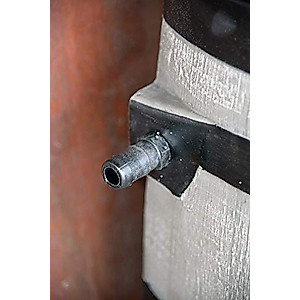 RTS Companies Inc Home Accents 50-Gallon ECO Rain Water Collection Barrel Made with 100% Recycled Plastic Spigot, Black