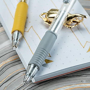 PILOT G2 Metallics Refillable and Retractable Rolling Ball Gel Pens, Fine Point, Assorted Color Inks, 8-Pack Pouch (34405)