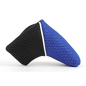Craftsman Golf Blade Putter Head Cover Black Blue Mesh for Scotty Cameron Ping Callaway Odyssey Etc. (Black & Blue)