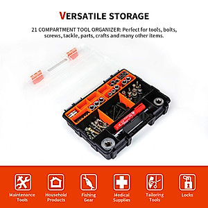 P-SH-Hanging Tote Kit for Van Shelving Storage, 3 Plastic Storage Box w/1 set Hanging Organizer Holder for Small Parts, Screws and Hardwares