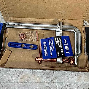 Wilton 12-Inch Heavy-Duty Copper-Plated F-Clamp (4800S-12C)