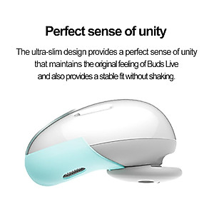 diofit Skin-Friendly Silicone Tips for Galaxy Buds Live. Comfortable Wearing. Stable Fit, 2 Pairs (Black)