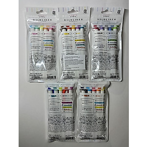 Zebra MildLiner Complete Set 25 Vibrant Colors Great for Text Highlighting, Kids, Office, College, School (WKT7-5C WKT7-5C-NC WKT7-5C-RC WKT7-N-5C WKT7-5C-HC)