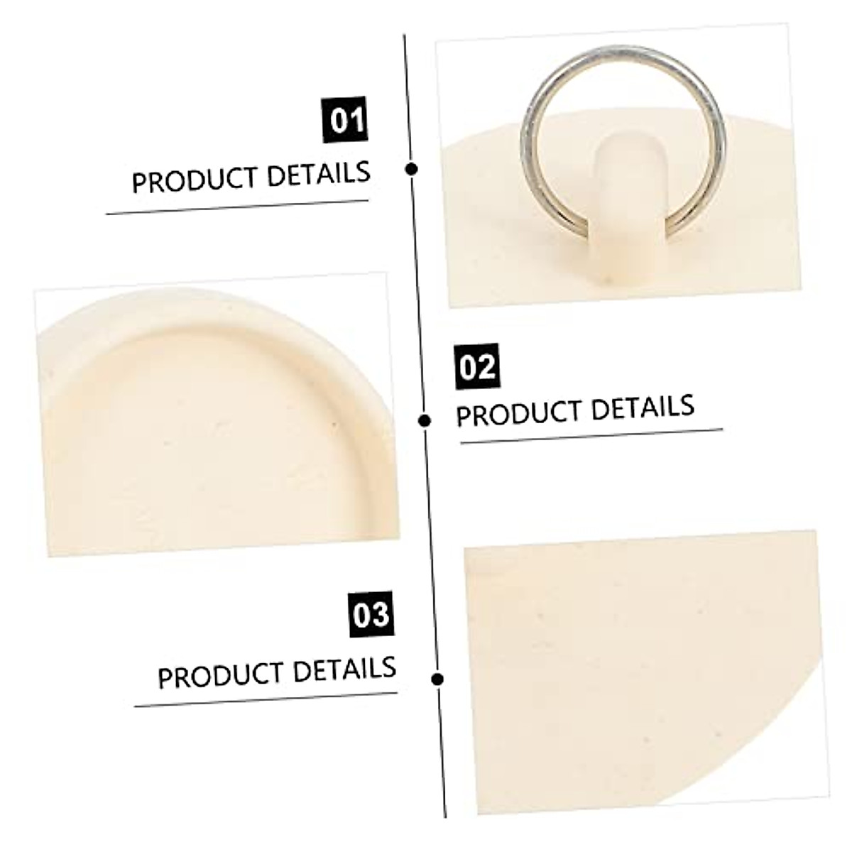 PRETYZOOM Kitchen Sink Stopper 6pcs Rubber Sink Stopper Water Plug White Tub Bathtub Drain Parts