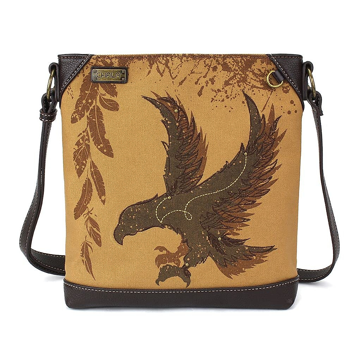Chala Handbags Eagle Safari Canvas Crossbody Bag Purse
