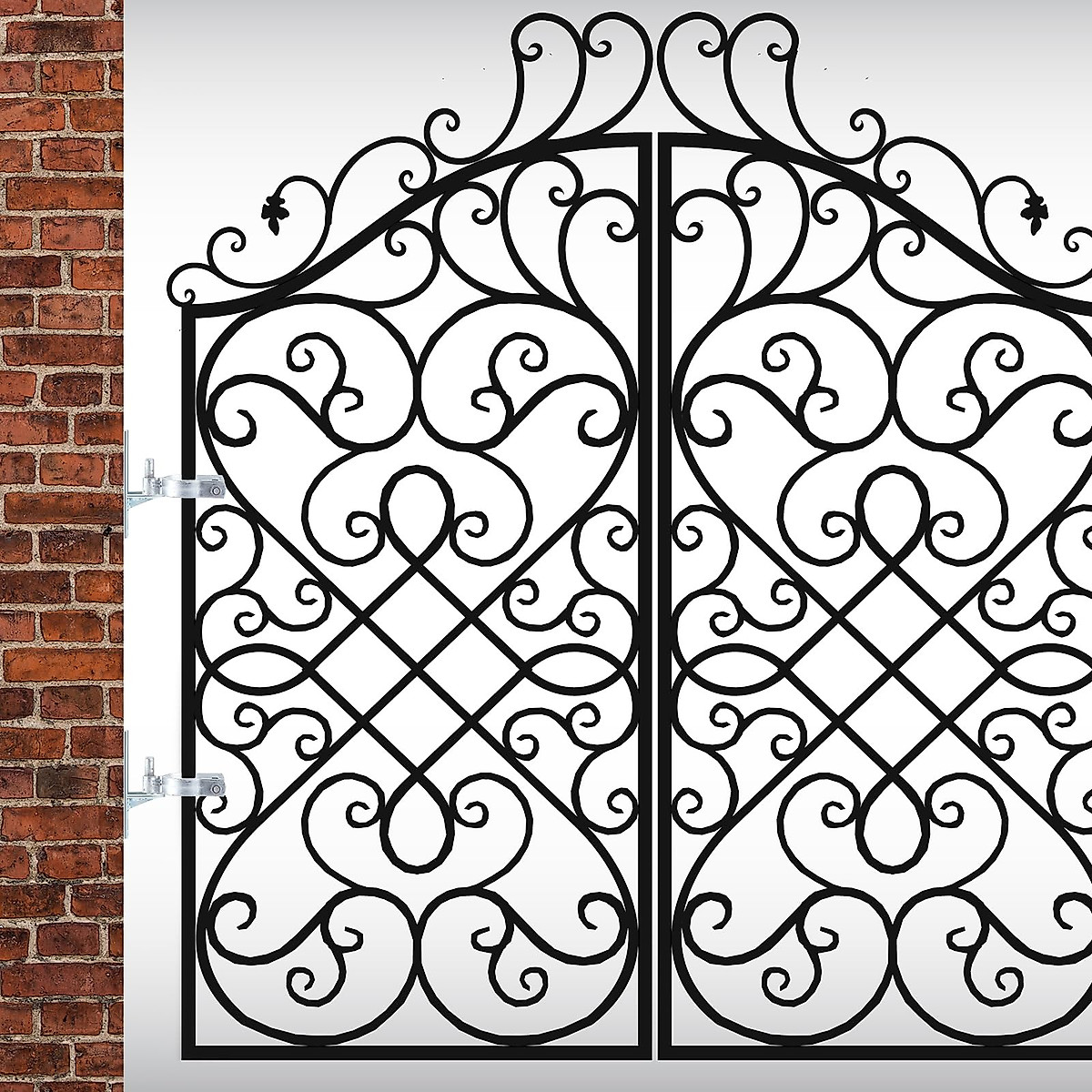 Hicarer 4 Pcs Chain Link Post Gate Hinge 3"[2 7/8" OD] x 5/8" Galvanized Steel Chain Link Fence Gate Post Hinge with Bolt and Nuts Parts Heavy Duty Fence Hardware for Outside