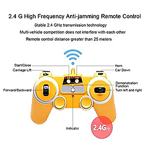 BZGWECD Boys Engineering Vehicle RC Car 2.4G 6ch Dump Truck Engineering Construction Loading Dump Remote Control Truck RC Trailer Model Toys for Kids Gifts