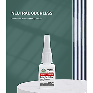 Weglau Fishing Tackle Glue, Fast Bonding Fishing Rod Glue, Suitable for all fishing gear repairs such as bar and rope connection, fishing rod crack repair, bracket repair, drift box repair, etc. - 20g