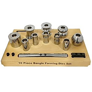 10pc Bangle Forming Dies Set : Bending Jig Silversmiths Jewellers Bangles (9100)