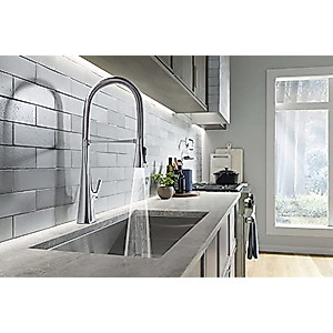 KOHLER K-22061-VS Graze Kitchen Sink Faucet, Vibrant Stainless