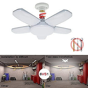 YWD 80W LED Garage Lights (800W Equivalent) 8000LM E26/E27 Daylight 6500K Super Bright Garage Light Adjustable Garage Light for Garage,Workbench,Barn,Warehouse … …