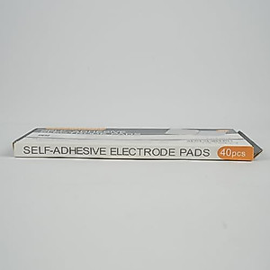 LotFancy TENS Unit Electrode Pads, 40PCS 2"x2" TENS Unit Pads for EMS Muscle Stimulator Electrotherapy, Self-Adhesive TENS Pads Replacement, Reusable and Latex-Free