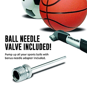 Mini Bike Pump & Glueless Puncture Repair Kit - Presta & Schrader Bicycle Pump - 120 PSI Tire Pump for Road & MTB - No Valve Changing Needed