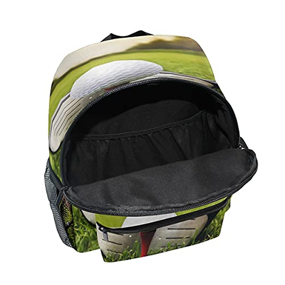 TropicalLife Sport Golf Ball Kids Backpack School Bag, Grass Preschool Bookbag for Toddler Boys Girls Teens
