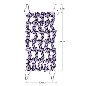Niteangel Small Animal Activity Toy, Rat and Ferret Cotton Rope Nets (Purple)