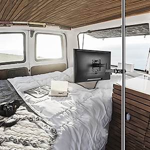 WALI Single Monitor Arm Mount, Fully Adjustable 2 Tier with 75mm and 100mm Universal Plate (011ARM), Black