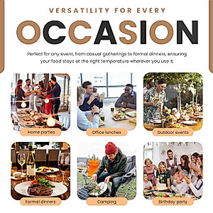 Happy Hive Food Warming Mat - Electric Heating Pad for Keeping Meals Warm - Foldable Mat - Easy to Clean - Food Warmer for Buffet, Restaurants, House Parties - Adjustable Temperature (Beige)